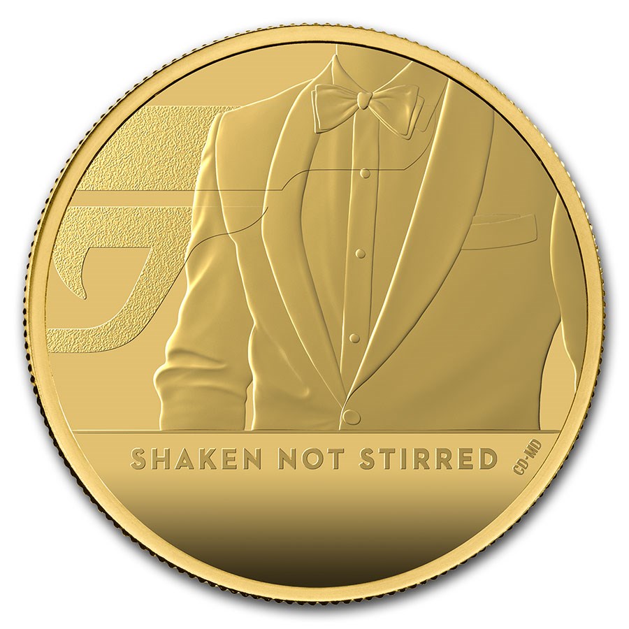 James Bond 007 "Shaken Not Stirred" Gold 1 oz coin
